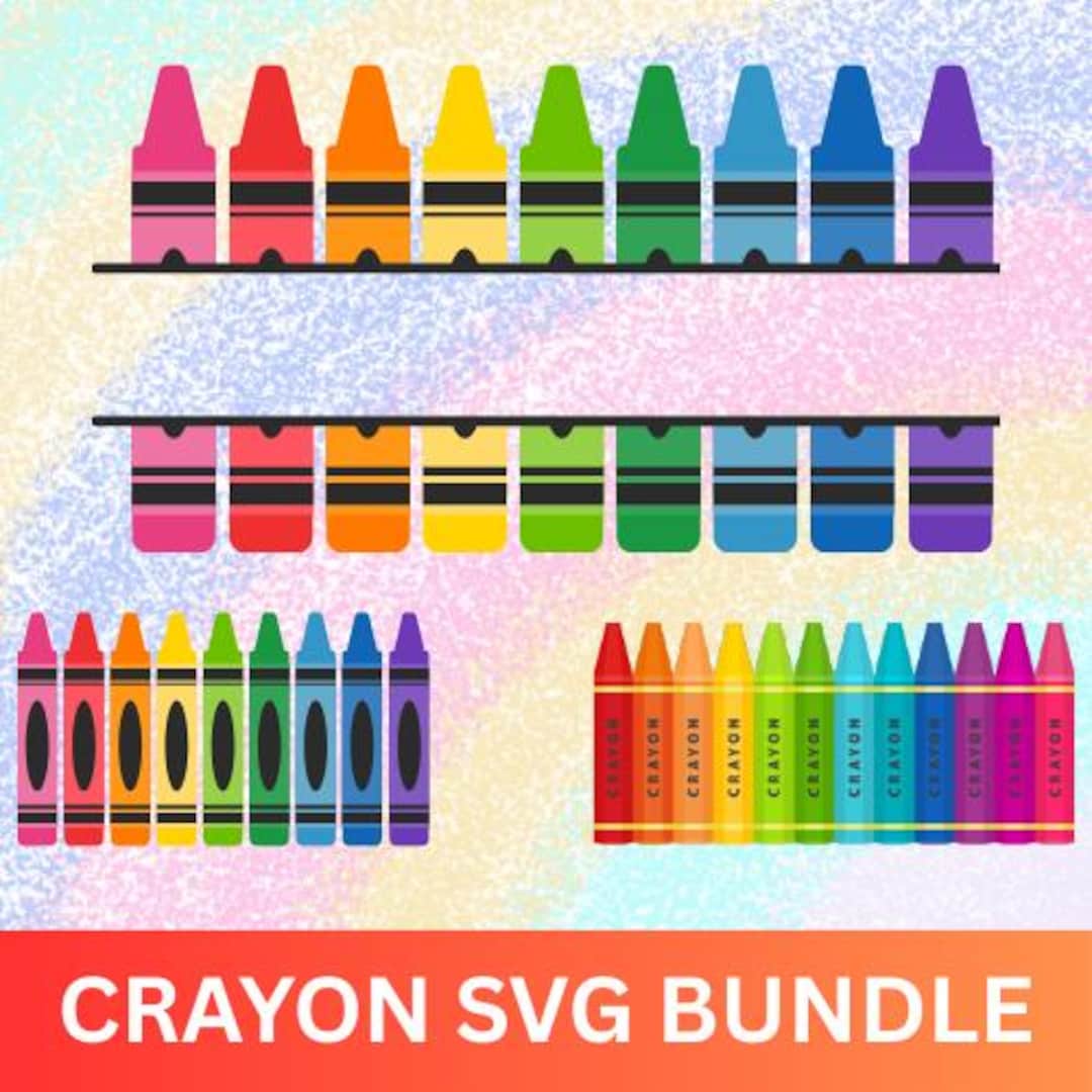 1st Crayon Set Svg, Grade Svg, Crayon Wrapper Cut File,crayon Shirt Svg ...