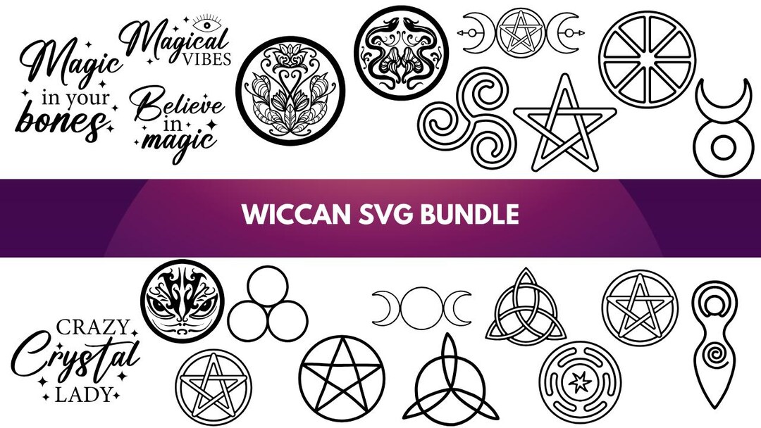 Wiccan Triple Moon SVG | Pagan Witchcraft Symbol for Cricut ...