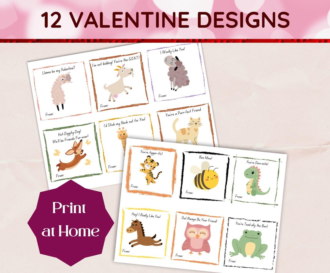 Valentine Cards, School Classroom Exchange, Cute Animal Puns, Punny ...