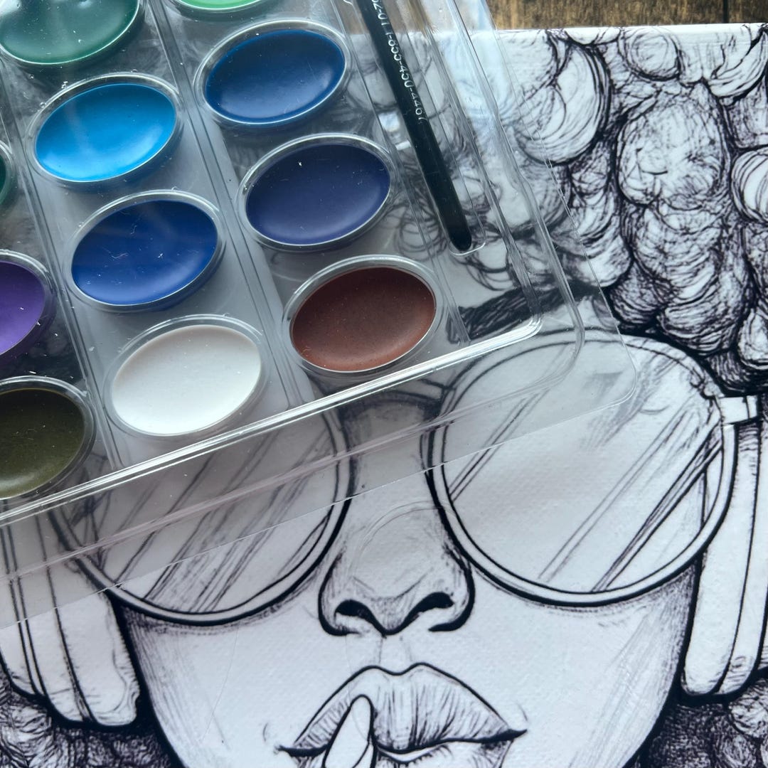 Let Me Overthink This-pre-sketched Paint Canvas 8X10 - Etsy