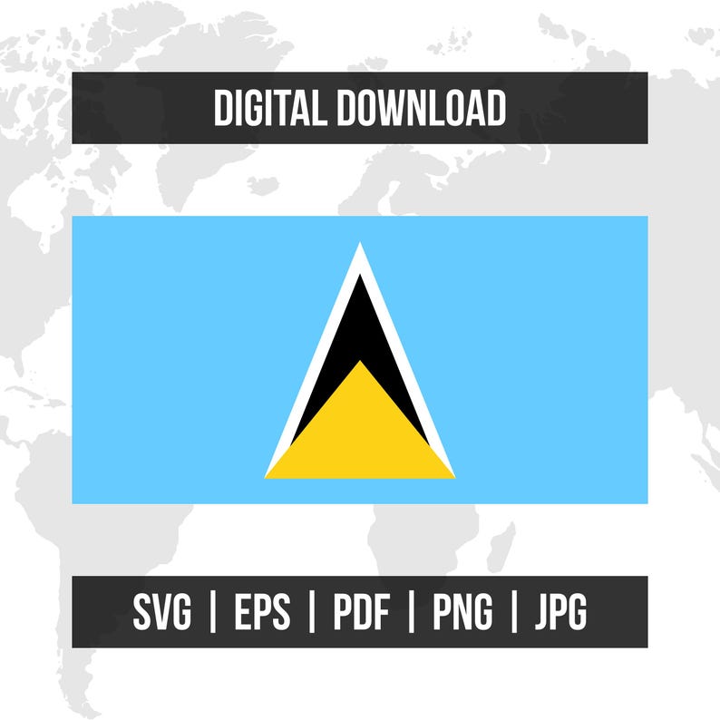 Saint Lucia Flag | National Flag | Svg Eps Pdf Png Jpg | High-quality ...