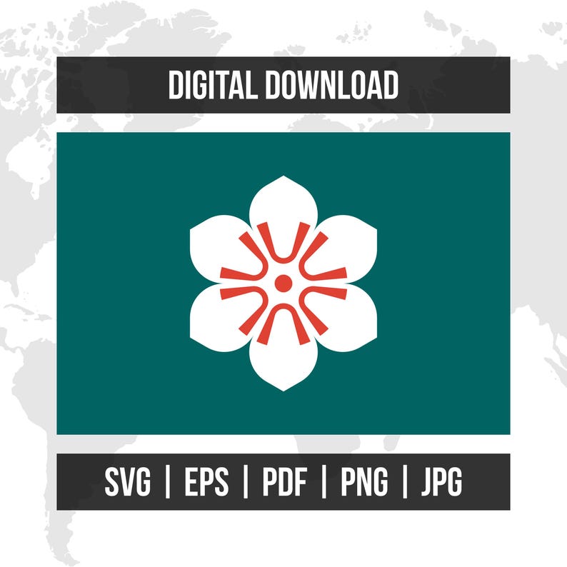 Saga Flag | Japan Prefectural Flag | Svg Eps Pdf Png Jpg | High-quality ...