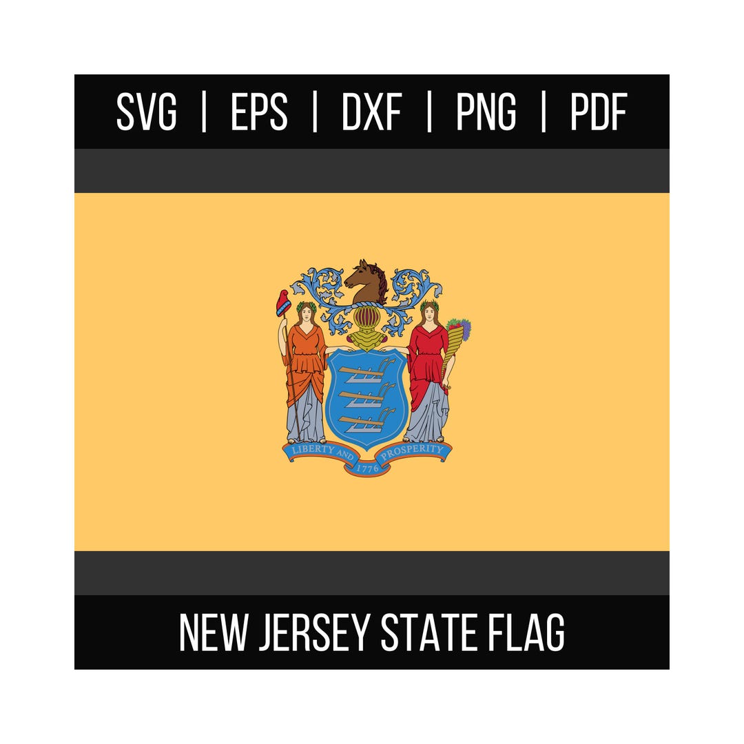 New Jersey State Flag | Svg Eps Dxf Png Pdf | HQ High-res Digital ...