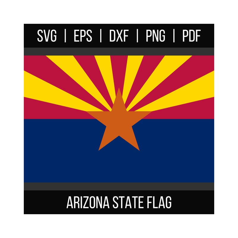 Arizona State Flag Svg - Etsy