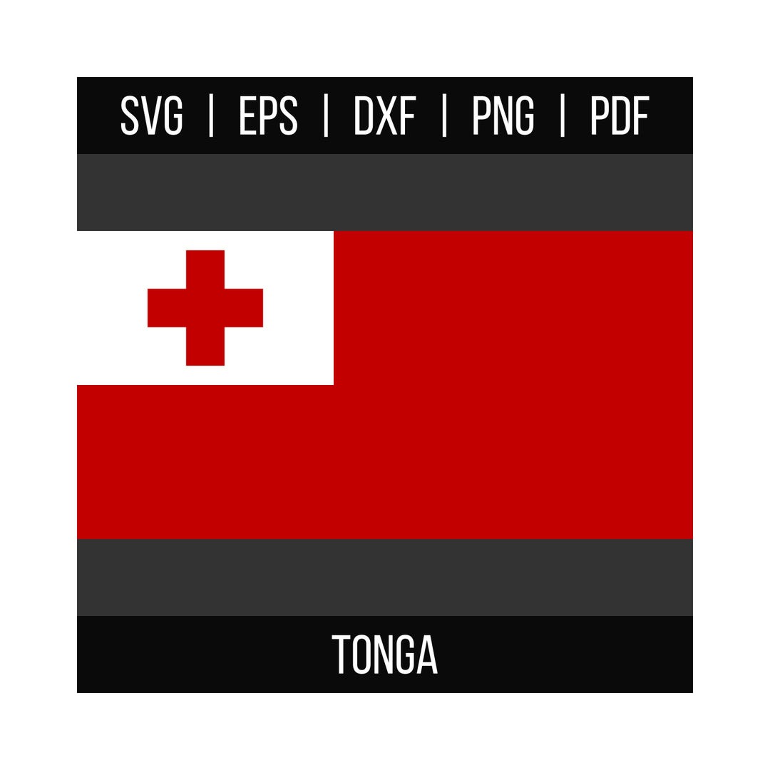 Tonga Flag | National Flag | Svg Eps Dxf Png Pdf | HQ High-res Vector ...