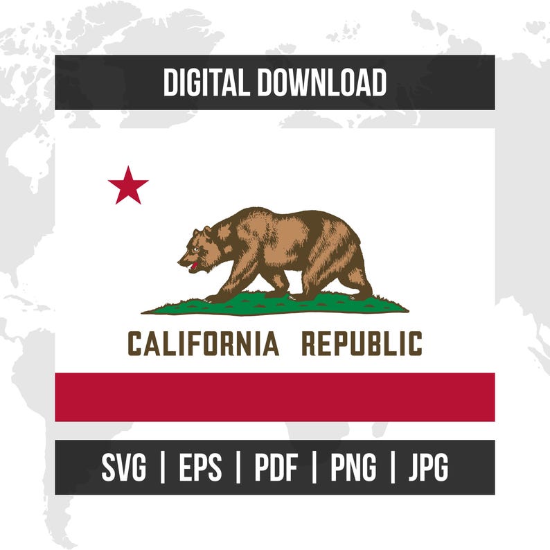 California Flag | State Flag | Printable Vector Files | Digital ...