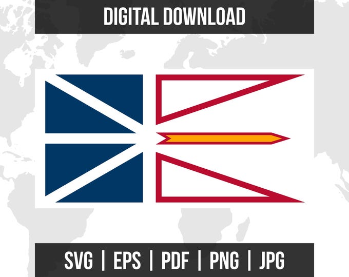 Newfoundland and Labrador Canada Flag, Canadian Province Banner, SVG ...
