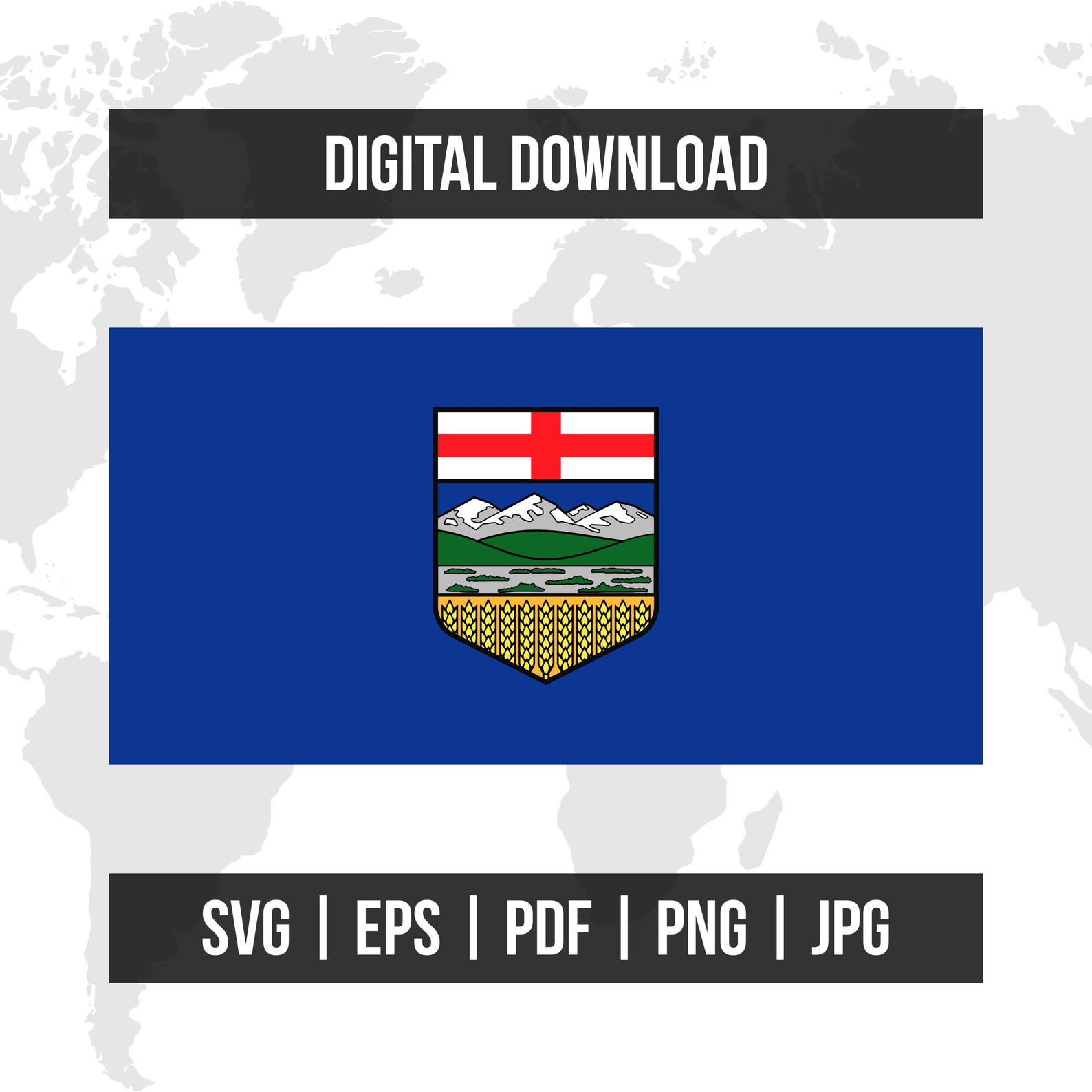 Alberta Flag | Provincial Flag | Svg Eps Pdf Png Jpg | High-quality ...