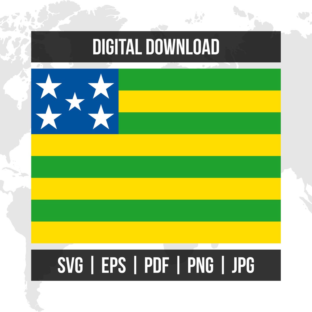 Goias Flag | Brazil State Flag | Svg Eps Pdf Png Jpg | High-quality ...