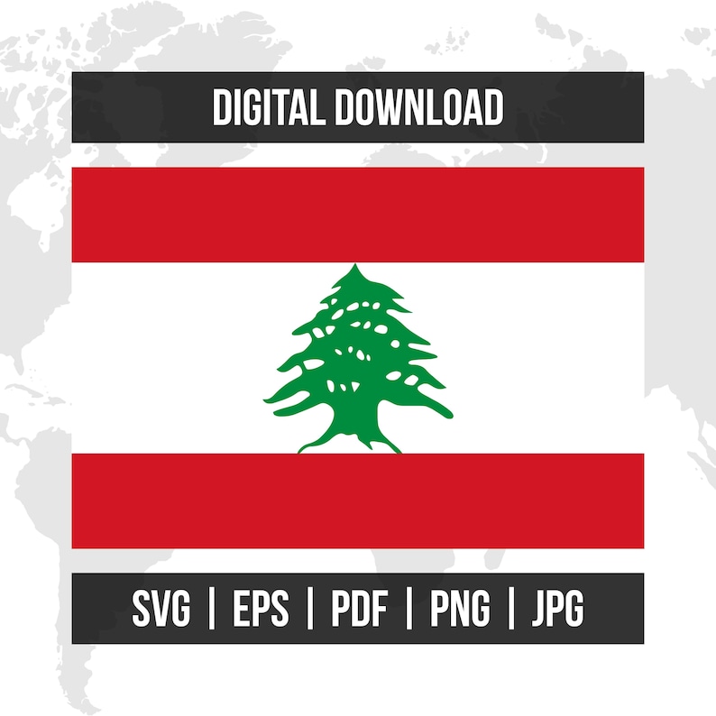 Lebanon Flag | National Flag | Svg Eps Pdf Png Jpg | High-quality ...