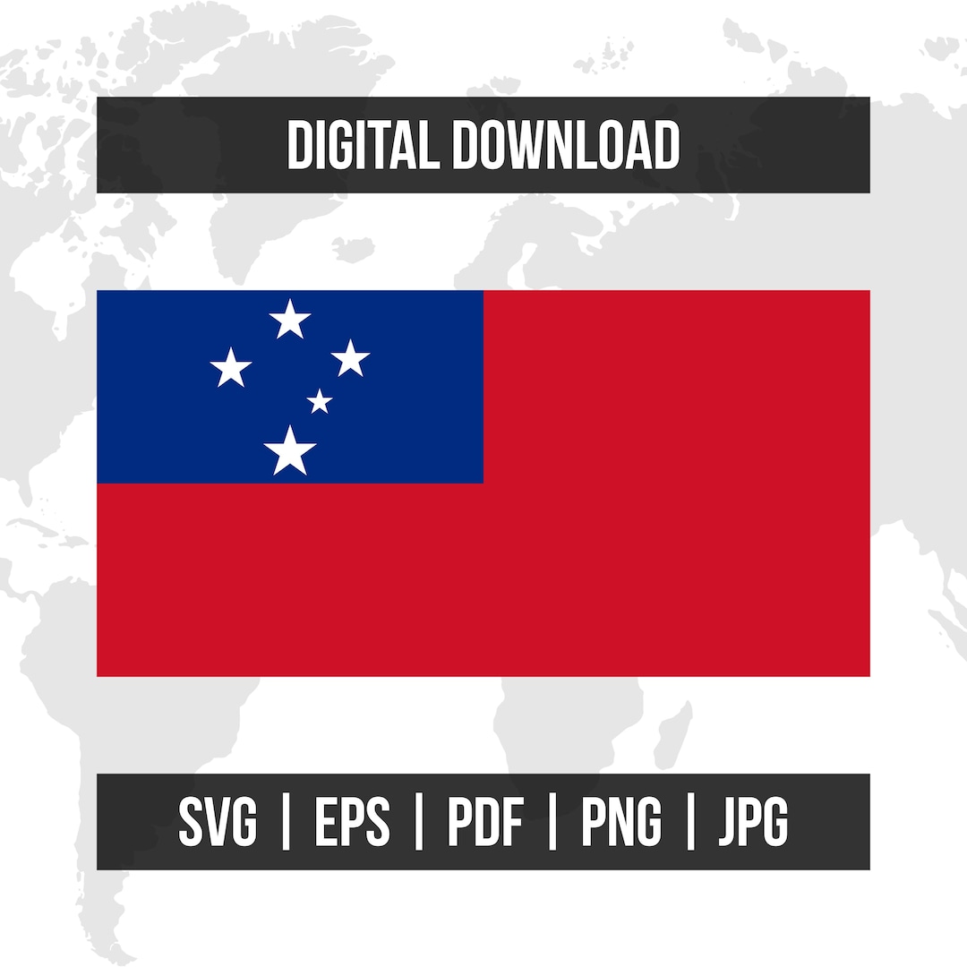 Samoa Flag | National Flag | Svg Eps Pdf Png Jpg | High-quality Vector ...