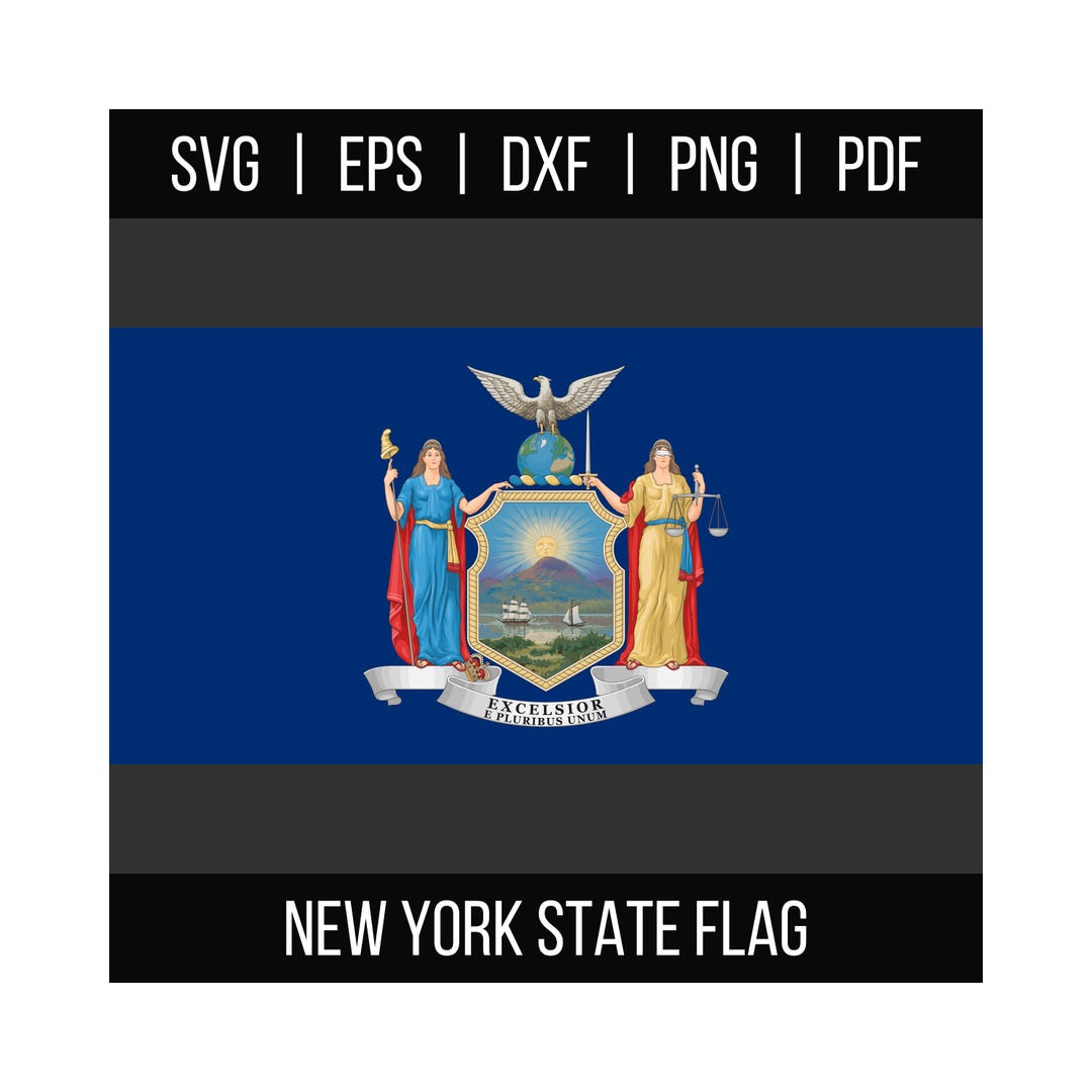 New York State Flag | Svg Eps Dxf Png Pdf | HQ High-res Digital ...