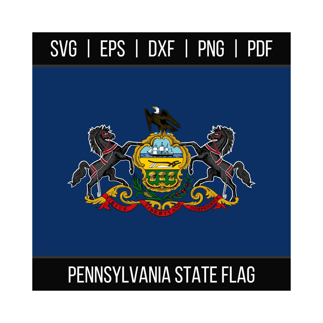 Pennsylvania State Flag | Svg Eps Dxf Png Pdf | HQ High-res Digital ...