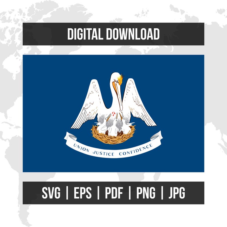 Louisiana Flag | State Flag | Printable Vector Files | Digital Download ...