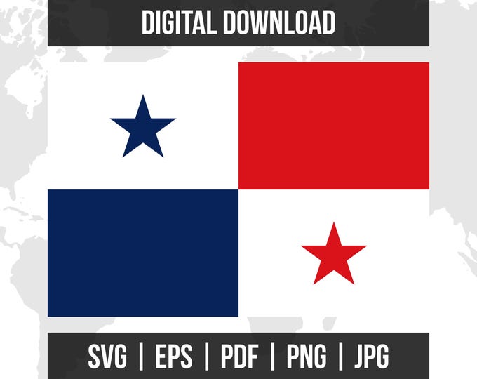 Panama Flag SVG, Panamanian National Nation Country Banner, Cricut Cut ...