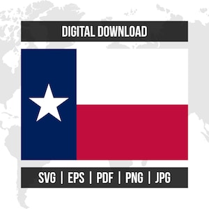 Texas Flag | State Flag | Printable Vector Files | Digital Download - Etsy