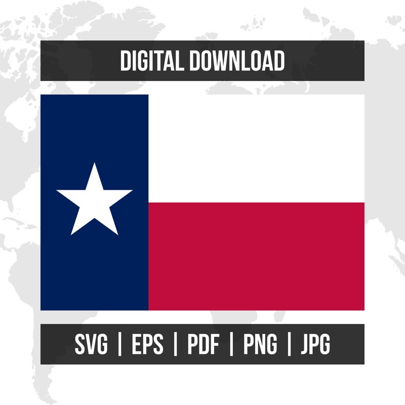 Vector Texas Flag File - Etsy UK