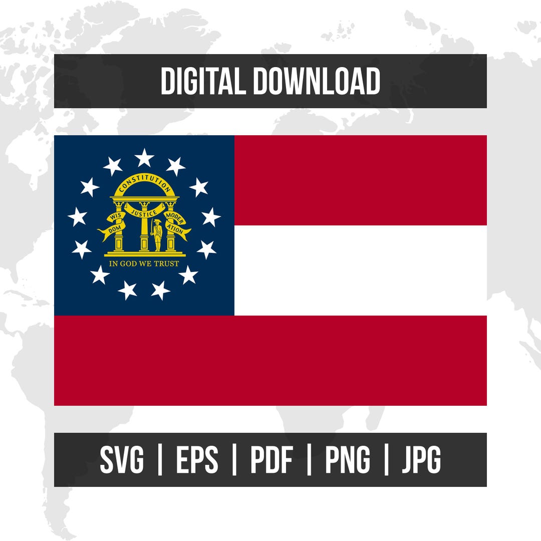 Georgia Flag | State Flag | Svg Eps Pdf Png Jpg | High-quality Vector ...