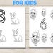 1 - 10 Numbers Printable Coloring Page Worksheets for Kids , Preschool ...
