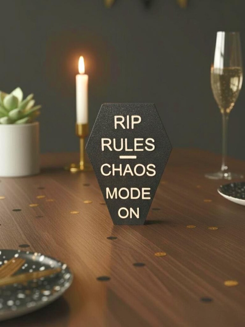 Geschenkbox Im Sarg Design – RIP Rules Chaos Mode ON | Witziges ...