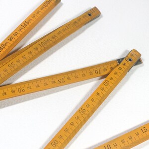 Vintage Wood Folding Ruler, 60 Inch - 150 Mm Wooden Ruler - Etsy
