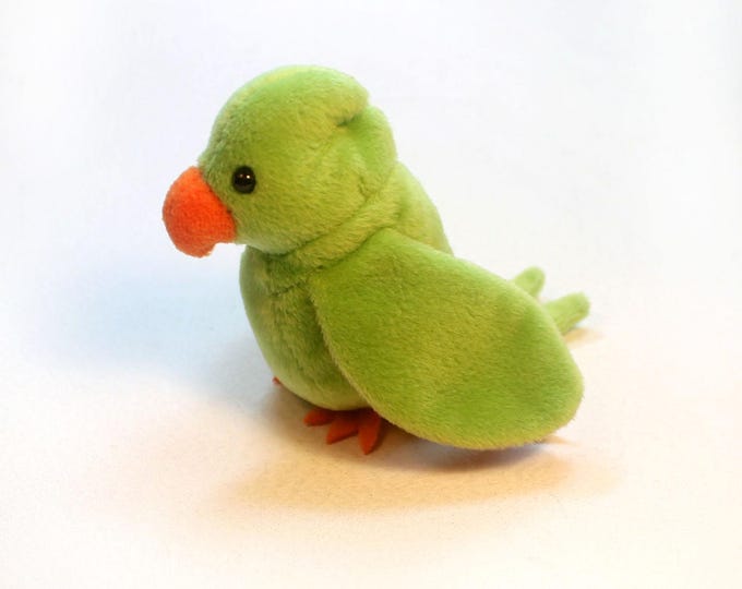 Small Green Parrot, Plush Stuffed Toy Bird, Collectible Bird, Birthday ...