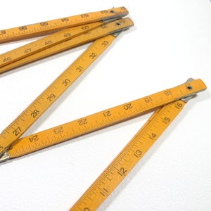 Vintage Wood Folding Ruler, 60 Inch - 150 Mm Wooden Ruler - Etsy