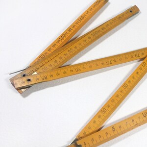 Vintage Wood Folding Ruler, 60 Inch - 150 Mm Wooden Ruler - Etsy