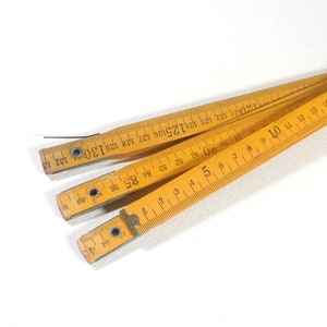 Vintage Wood Folding Ruler, 60 Inch - 150 Mm Wooden Ruler - Etsy
