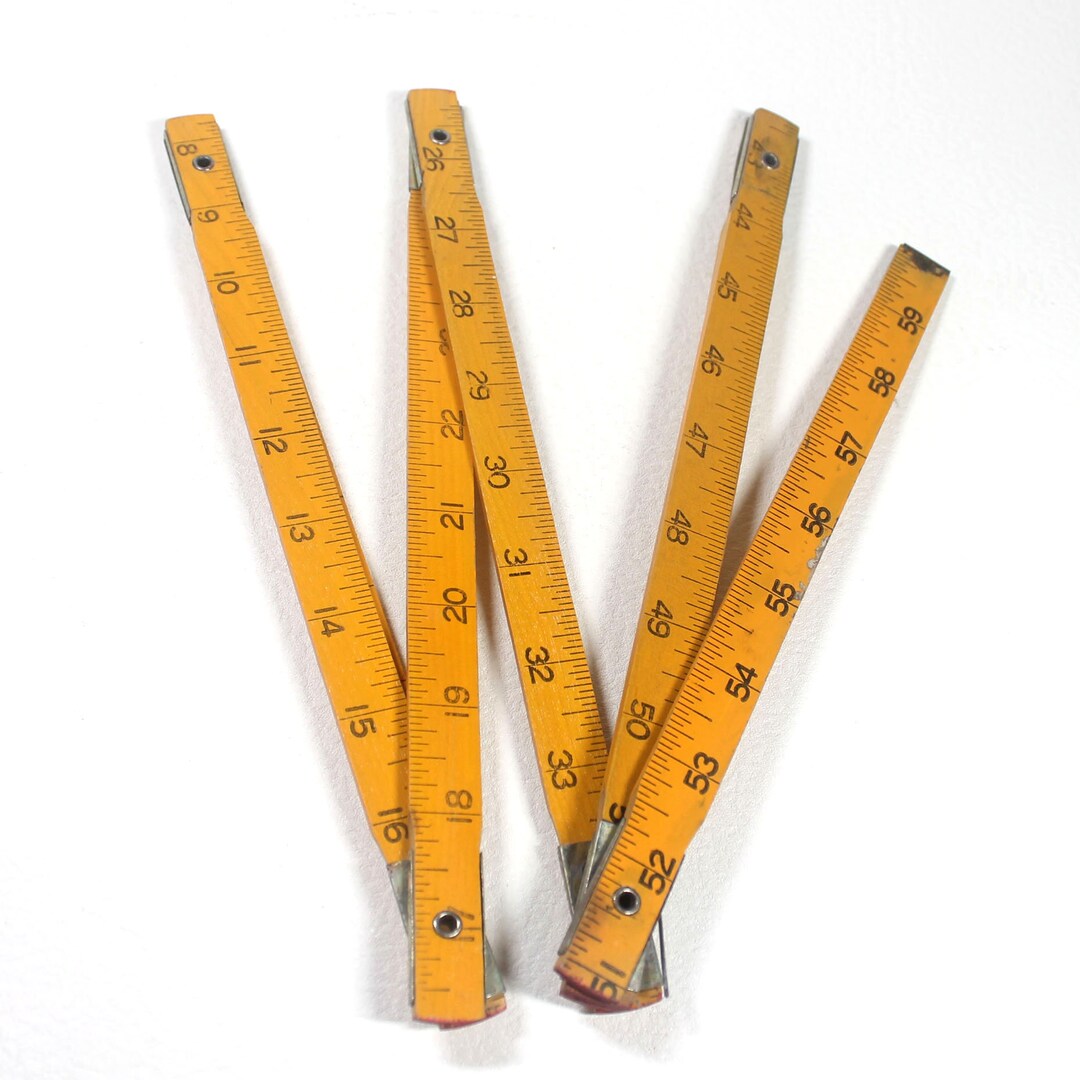 Vintage Wood Folding Ruler, 60 Inch - 150 Mm Wooden Ruler - Etsy
