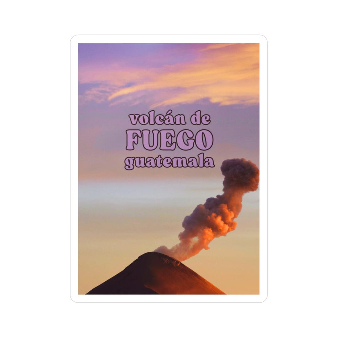 Volcano Fuego Guatemala Decals | Kiss-cut Vinyl Stickers, Unique Home ...