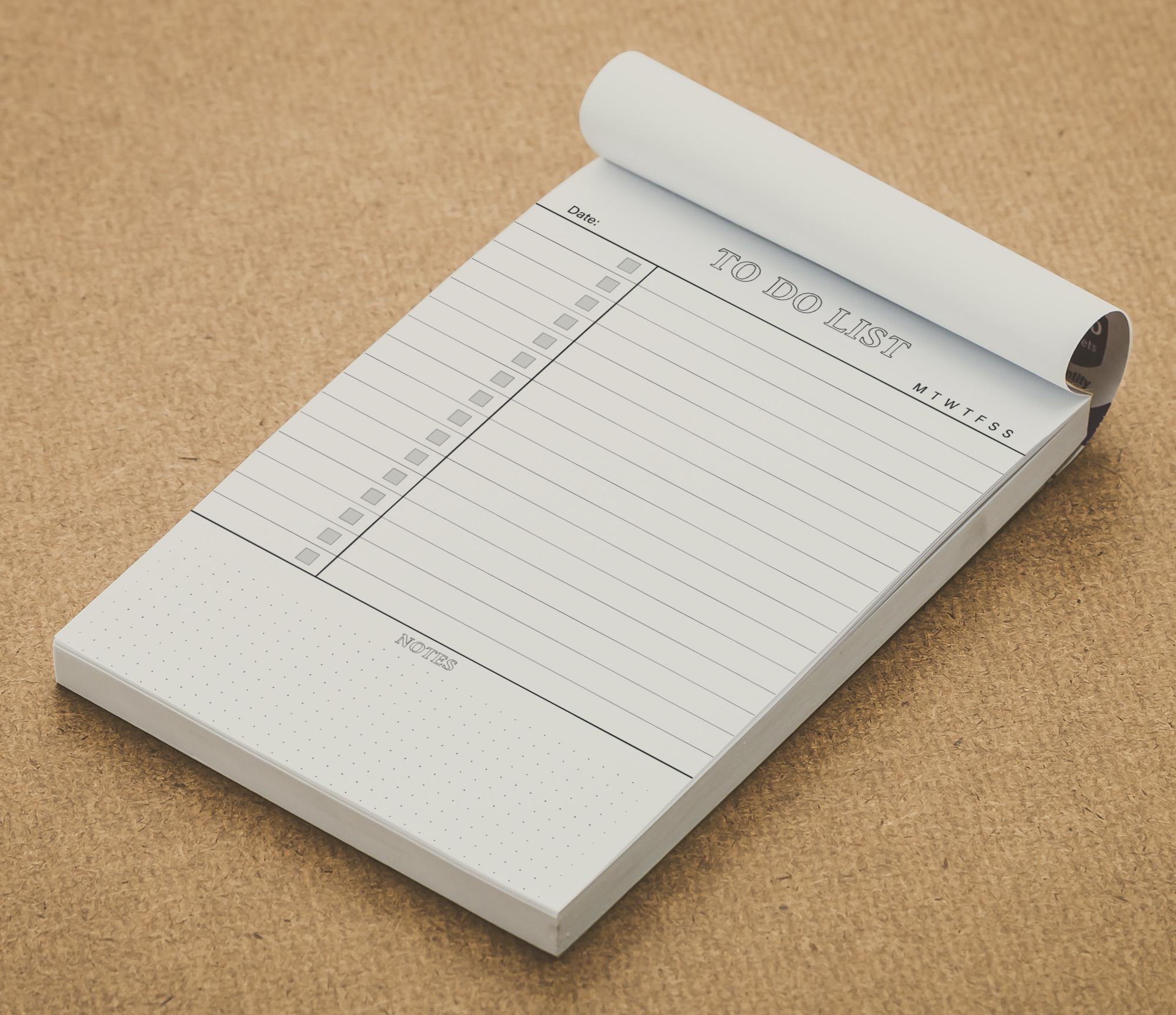 Printable to Do List With Notes Section - A6 Minimal Design - Etsy