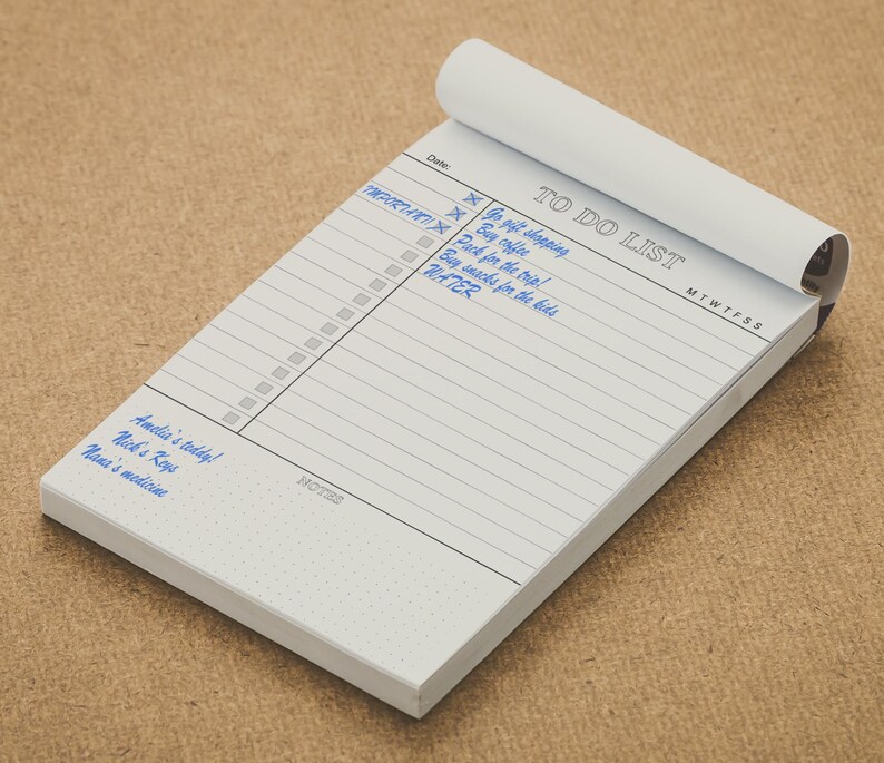 Printable to Do List With Notes Section - A6 Minimal Design - Etsy