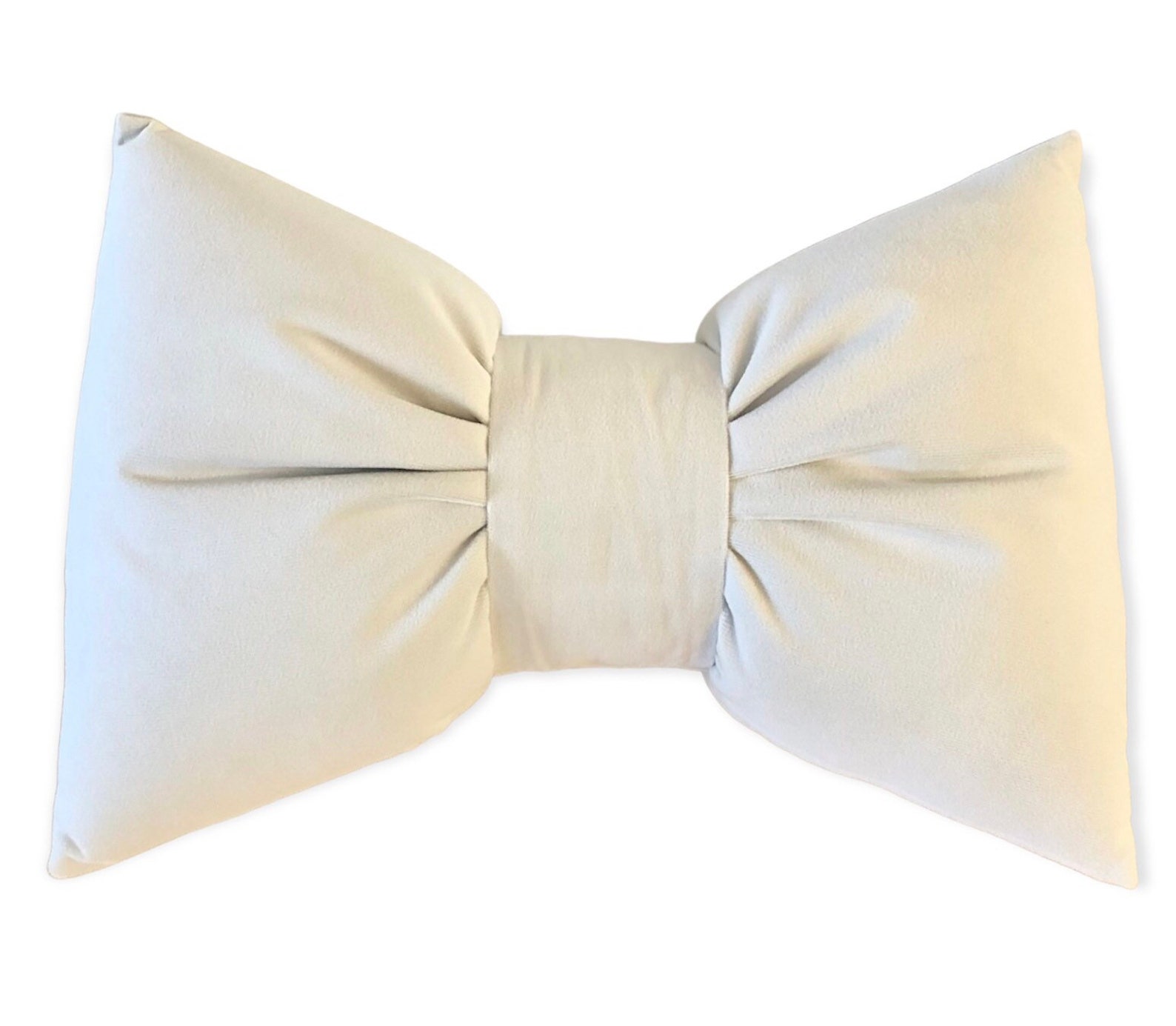 Cream Velvet Unique Bow Shaped Pillow 18x12 - Etsy