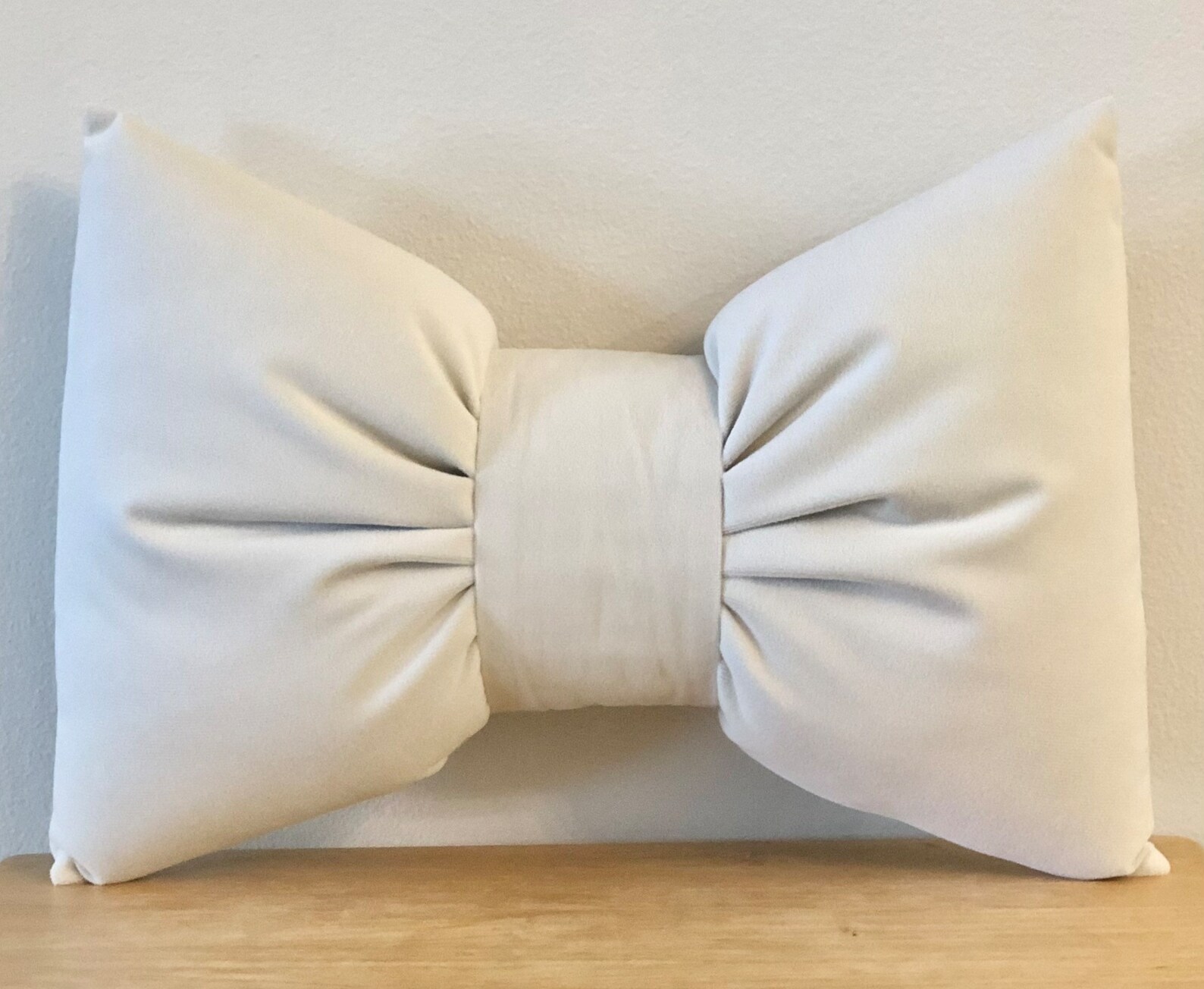 Cream Velvet Unique Bow Shaped Pillow 18x12 - Etsy