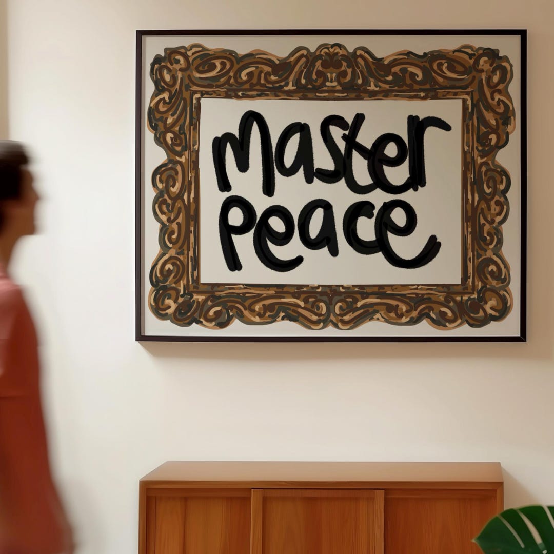Mindful Wall Art Digital Download, Master Peace, Instant Print Calming ...