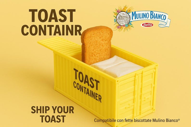 Toast Container – Rusk Box Inspired by Shipping Crates – Fits Standard ...