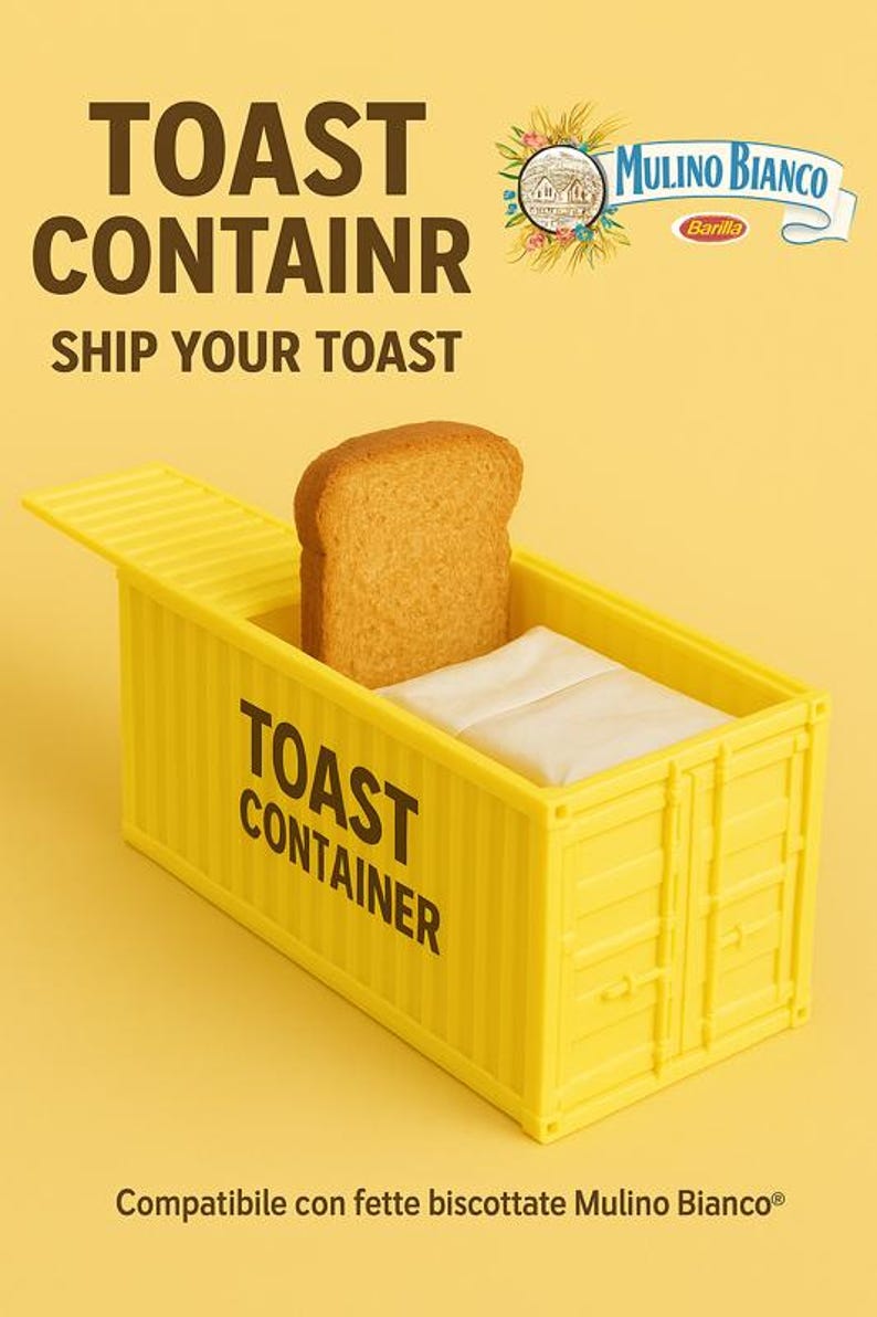 Toast Container – Rusk Box Inspired by Shipping Crates – Fits Standard ...