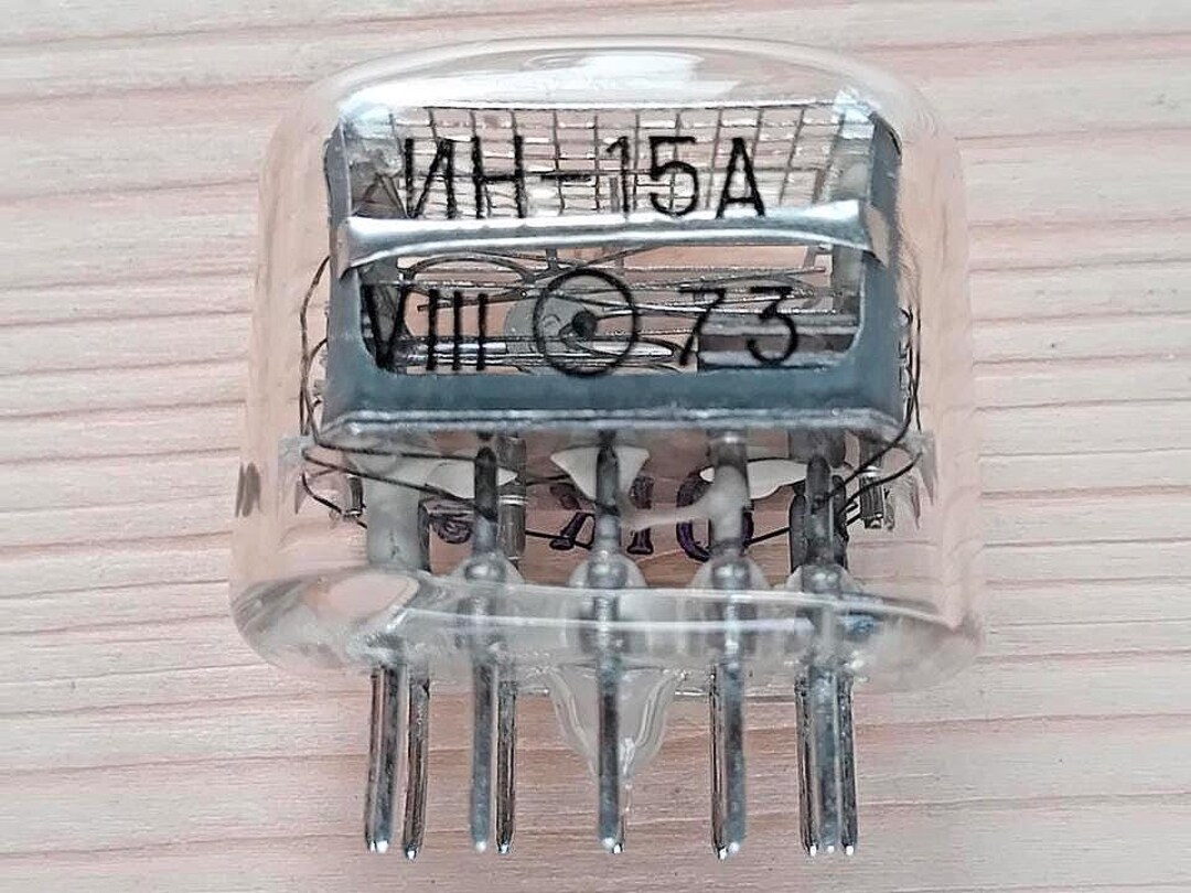 1 X IN-15A ( ИН-15A ) Nixie Tube. Symbols +, –, %, M, K, M, µ, N, P, П ...