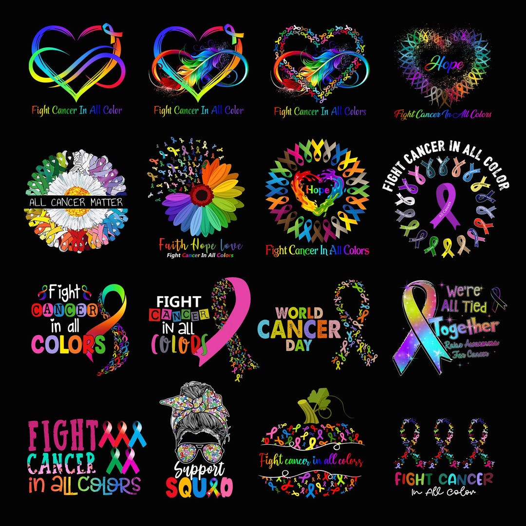 21 Png All Cancer Awareness, Fight Cancer in All Colors, All Ribbon Png ...