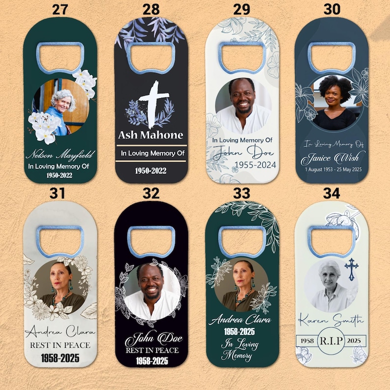 Celebration of Life Favors, Bottle Opener Fridge Magnet Mementos for ...