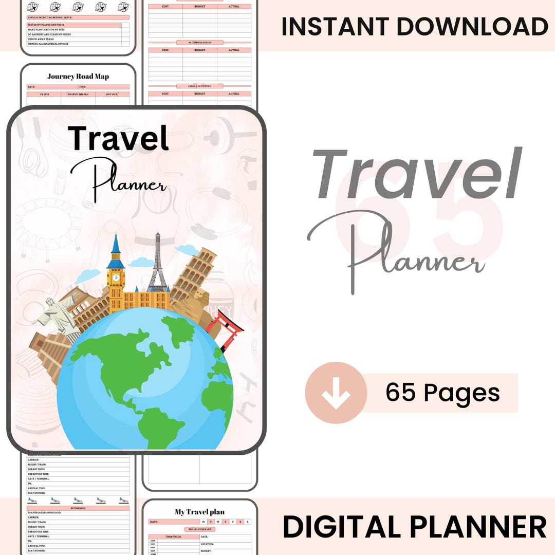 Ultimate Travel Planner Vacation / Destination / Digital Planner ...