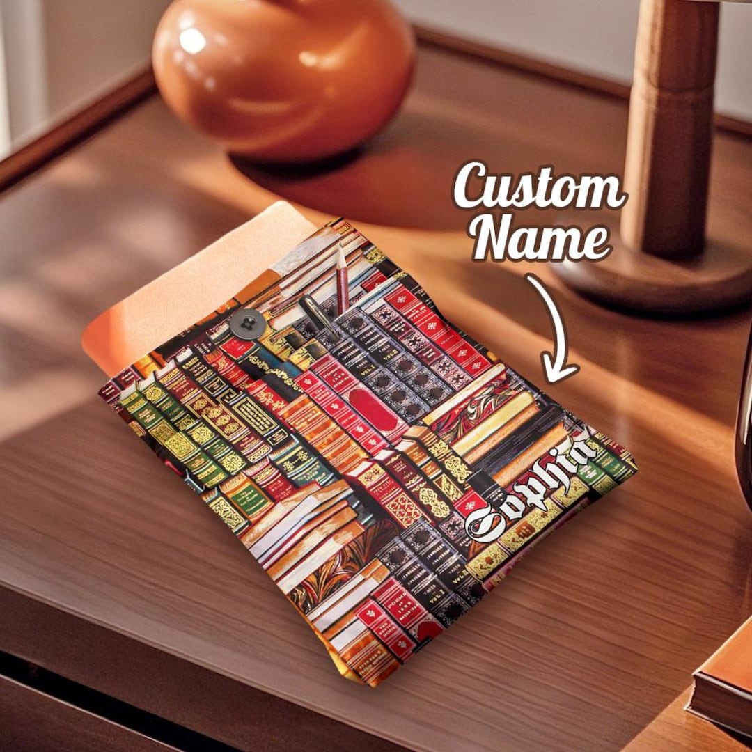 Personalized Book Cover With Pocket Book Cover Protector Gift for Book ...
