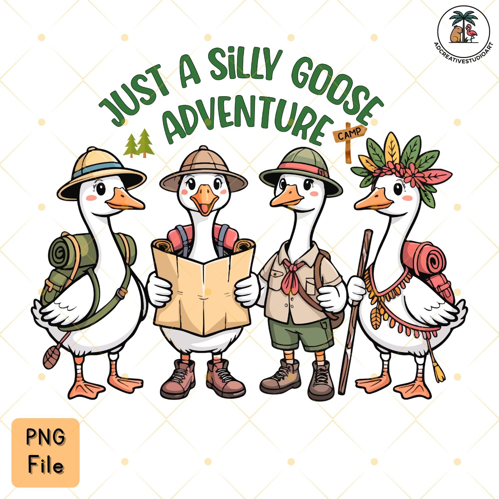 Just a Silly Goose Adventure PNG, Trending Goose Design Digital ...