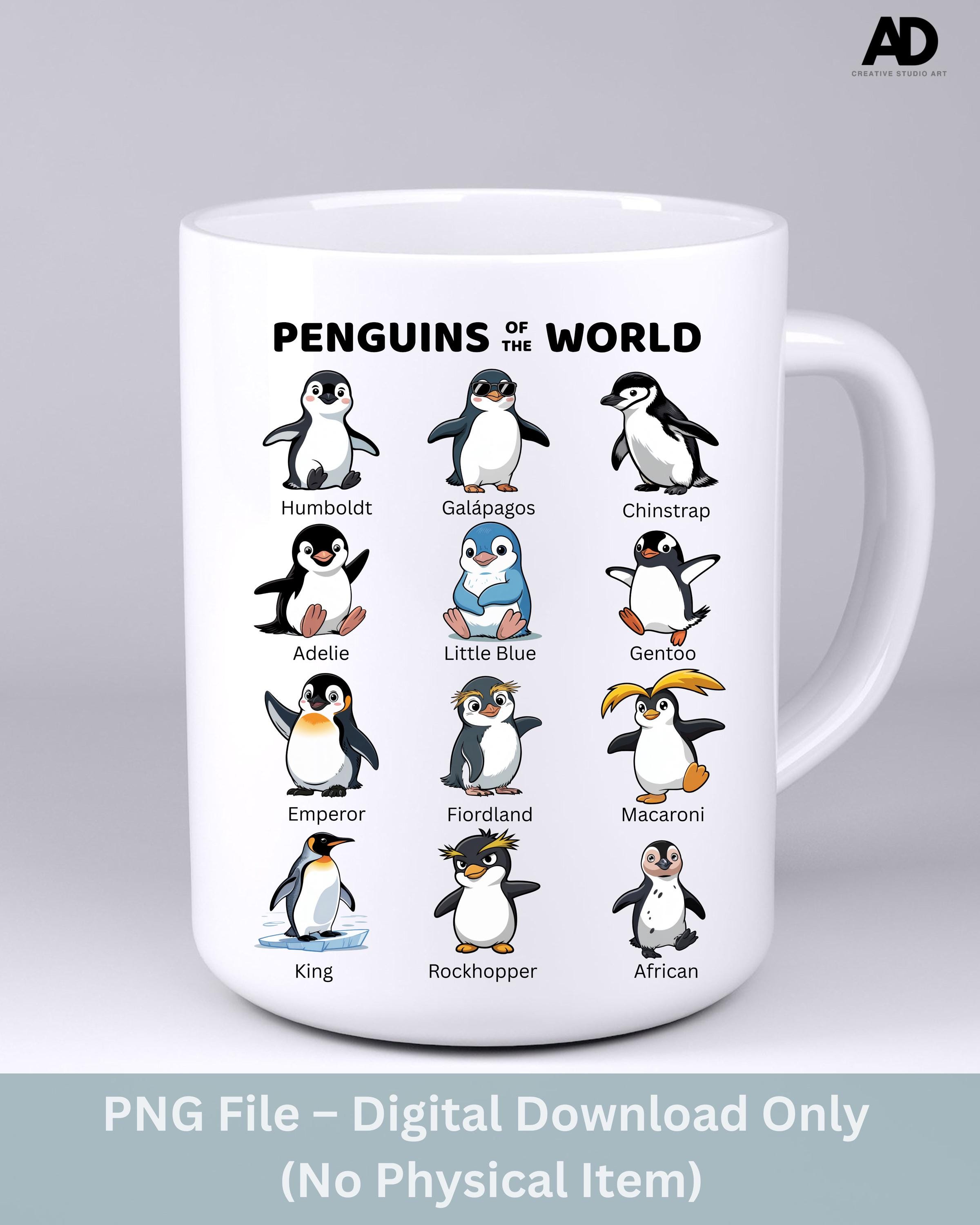 Penguins of the World PNG, Cute Chibi Penguin Clipart for Teachers ...