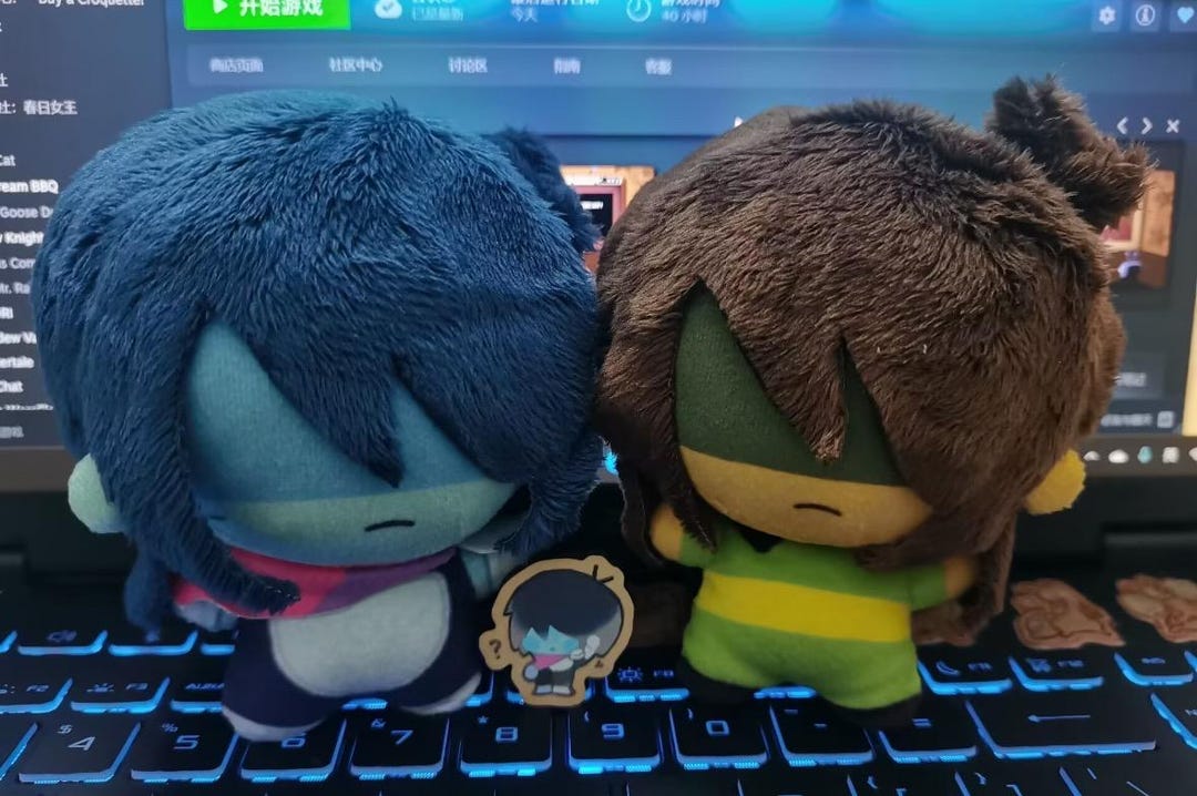 Deltarune Kris 10cm Plush ,chibi Kris Plushie ,gift for Deltarune Lover ...