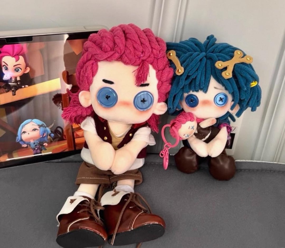 Arcane Vi and Jinx Doll,league of Legend Jinx Doll, Young Jinx and Vi ...