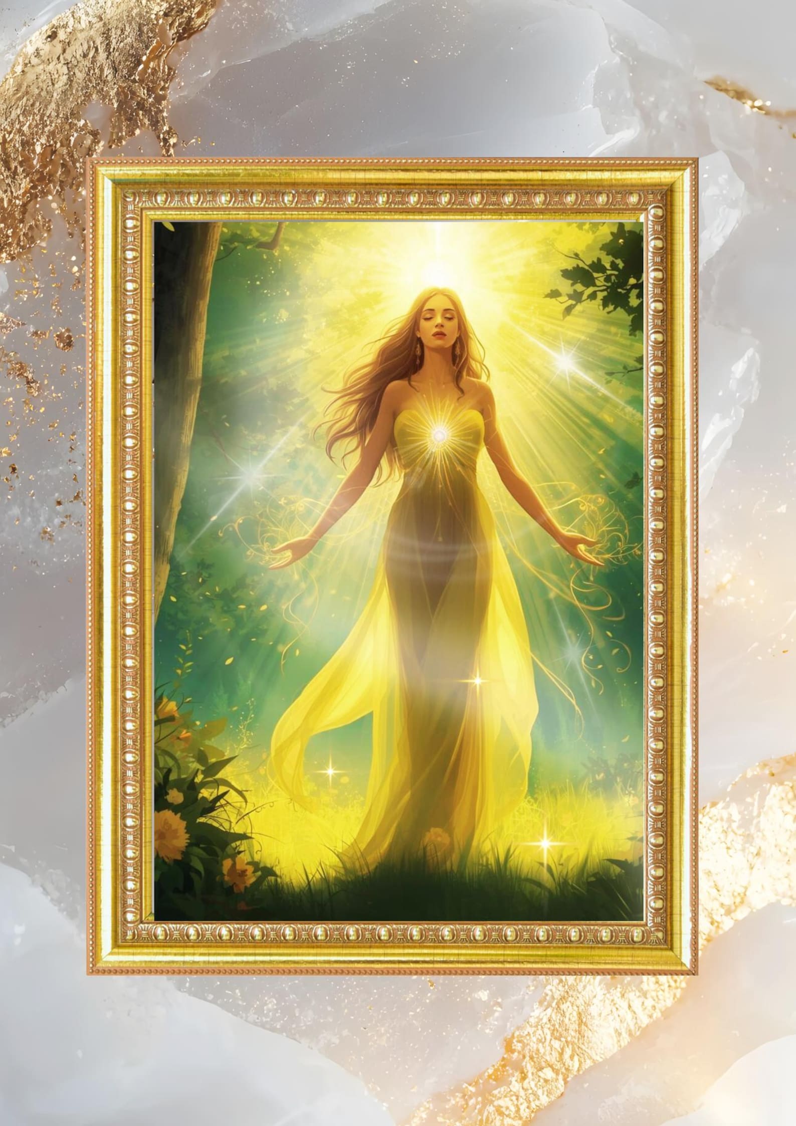Wall Art – Sacred Sun Goddess | Energy Art of Hope & Vitality - Etsy