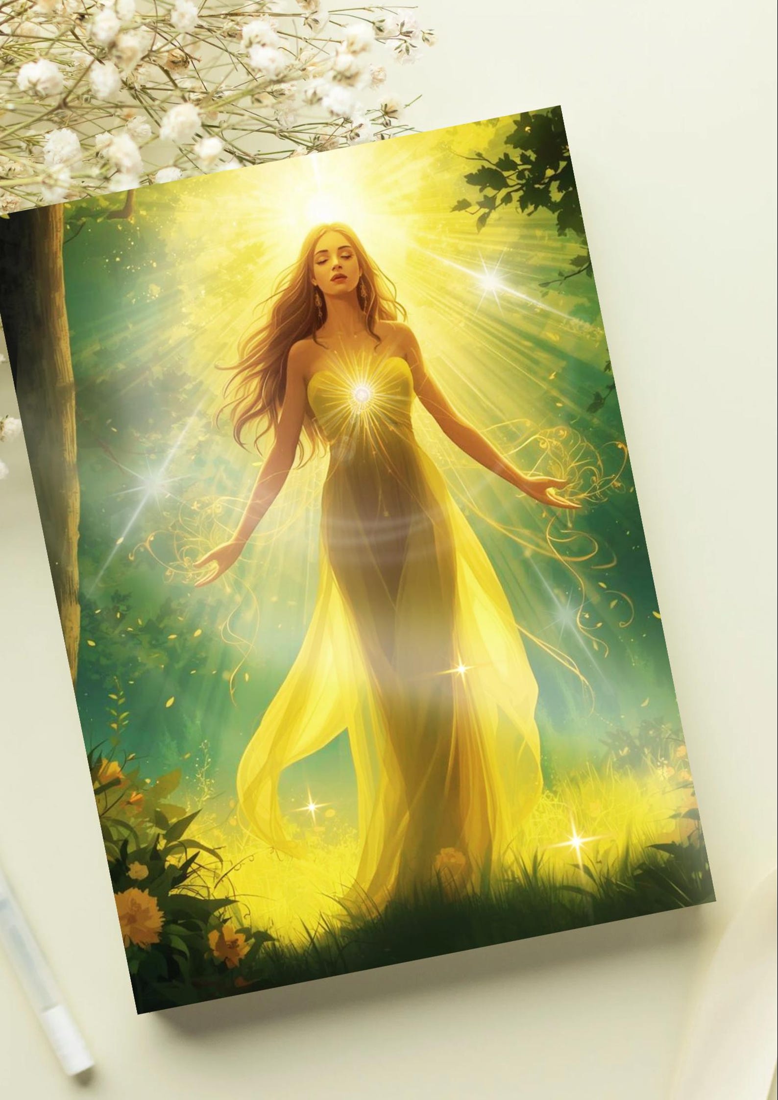 Wall Art – Sacred Sun Goddess | Energy Art of Hope & Vitality - Etsy