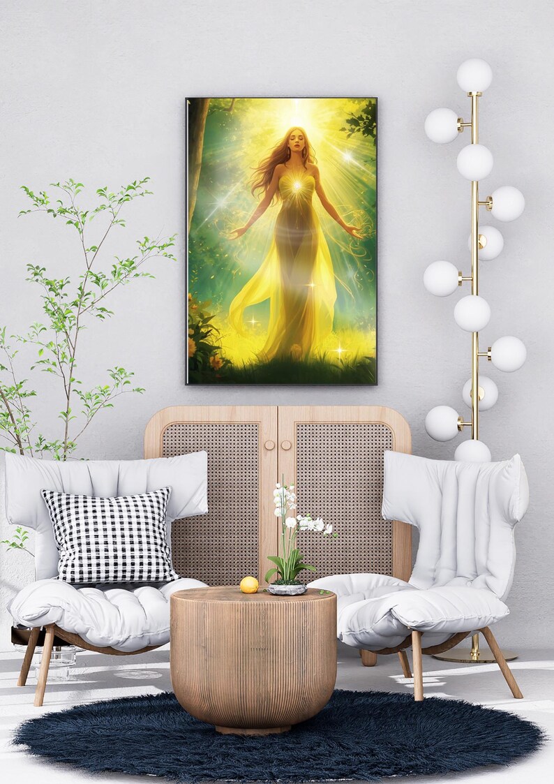 Wall Art – Sacred Sun Goddess | Energy Art of Hope & Vitality - Etsy